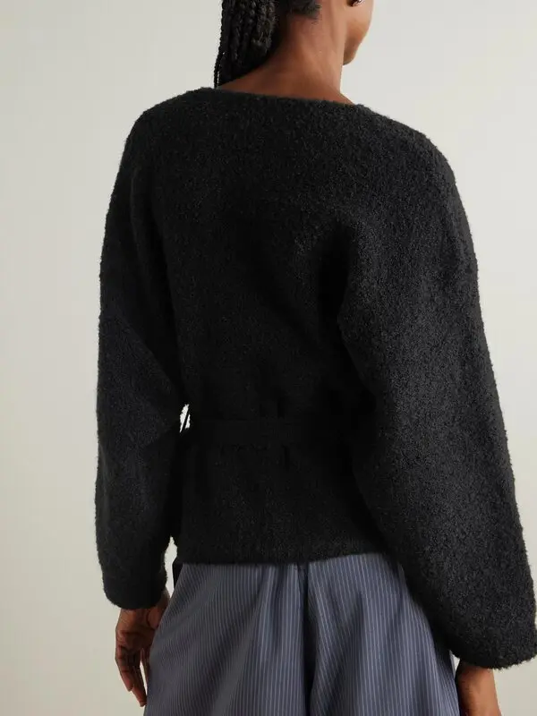 DEIJI STUDIOS Pod Belted Bouclé Cardigan