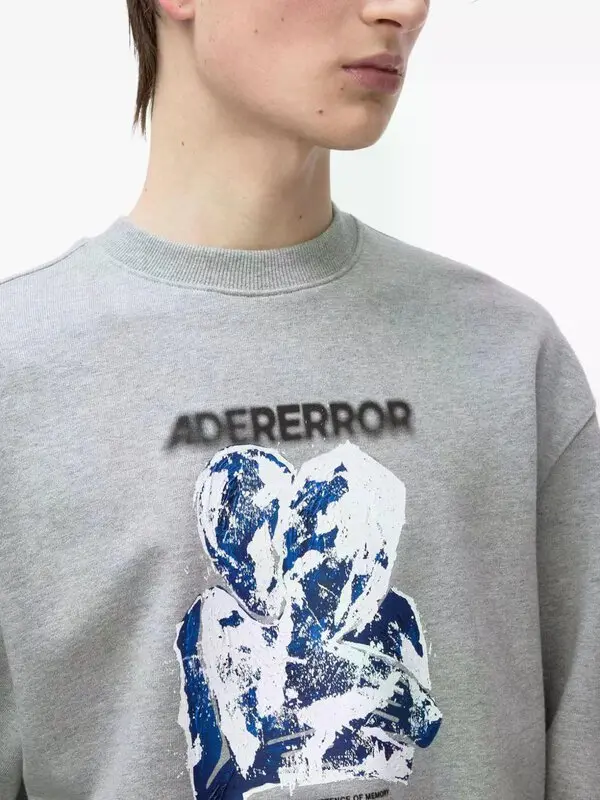 ADER ERROR Printed Logo Crewneck Sweatshirt - Grey