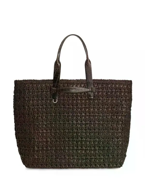 Dolce & Gabbana Woven Tote Bag - Brown