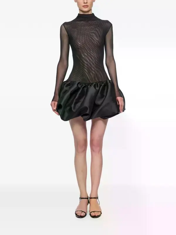 ATU BODY COUTURE Puffball Mini Dress - Black