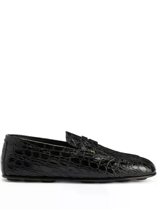 GIUSEPPE ZANOTTI Cristophe Crocodile-embossed Loafers