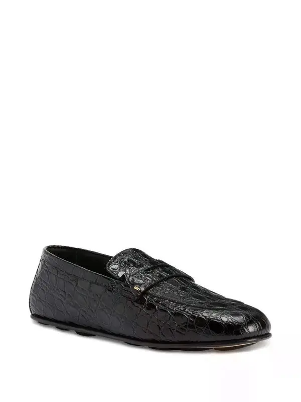 GIUSEPPE ZANOTTI Cristophe Crocodile-embossed Loafers