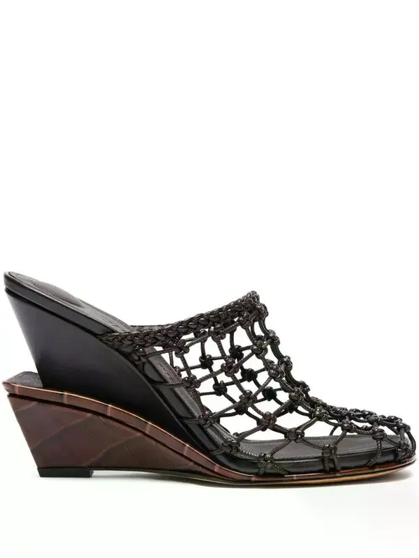 Jacquemus 100mm Les Doubles Tresses Mules - Brown