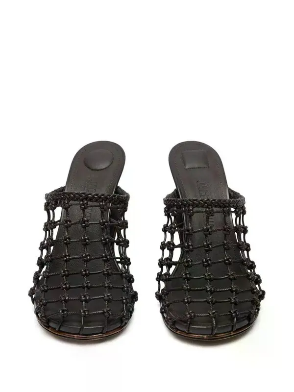 Jacquemus 100mm Les Doubles Tresses Mules - Brown