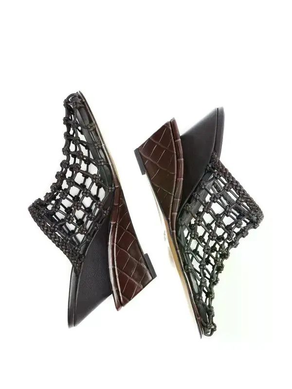Jacquemus 100mm Les Doubles Tresses Mules - Brown