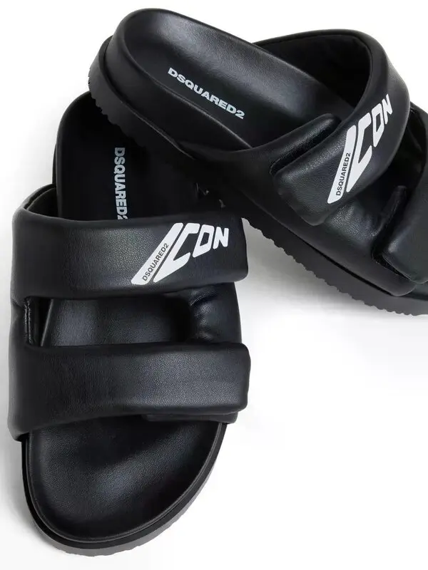 Dsquared2 Icon-print Slides - Black