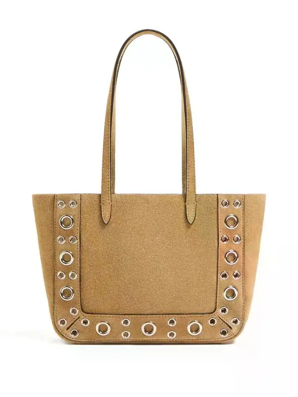 Valentino Garavani Nellcôte Mini Suede Shopping Bag - Neutrals