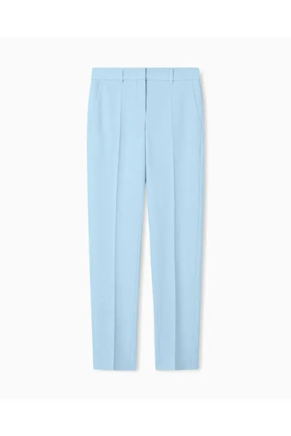 Emporio Armani Cady Crêpe Trousers - Natural