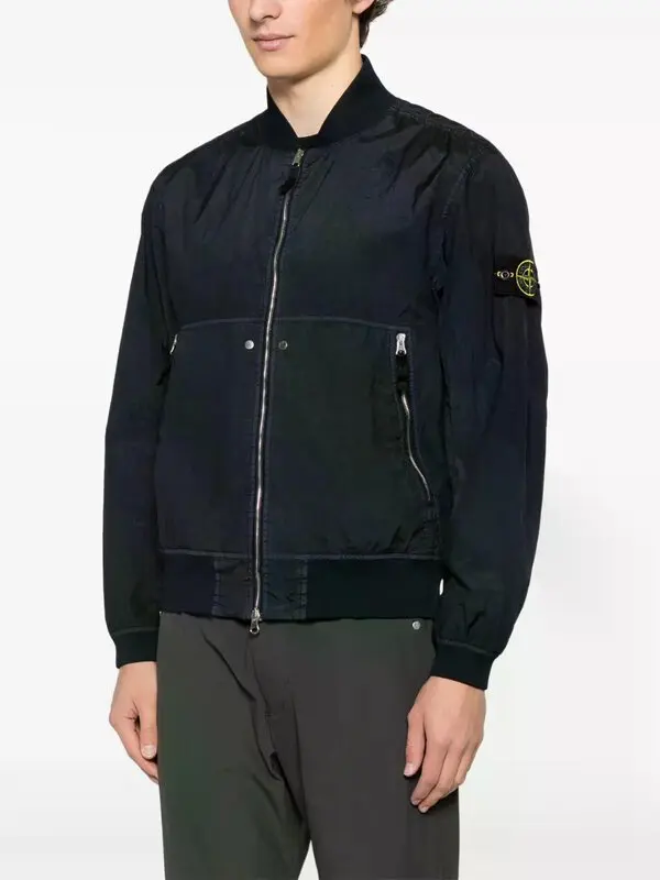 Stone Island Compass-badge Bomber Jacket - Blue
