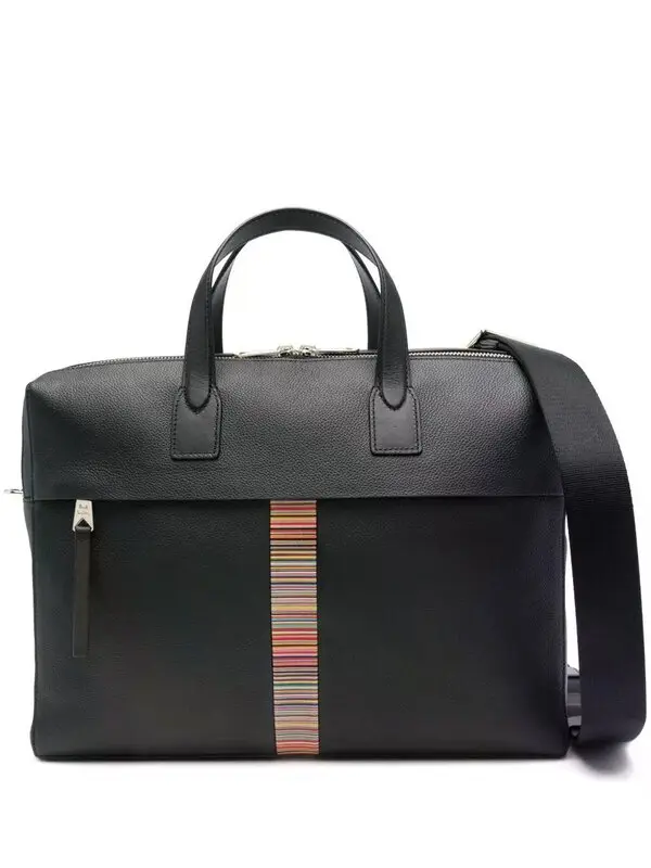 Paul Smith Signature Stripe Briefcase - Black
