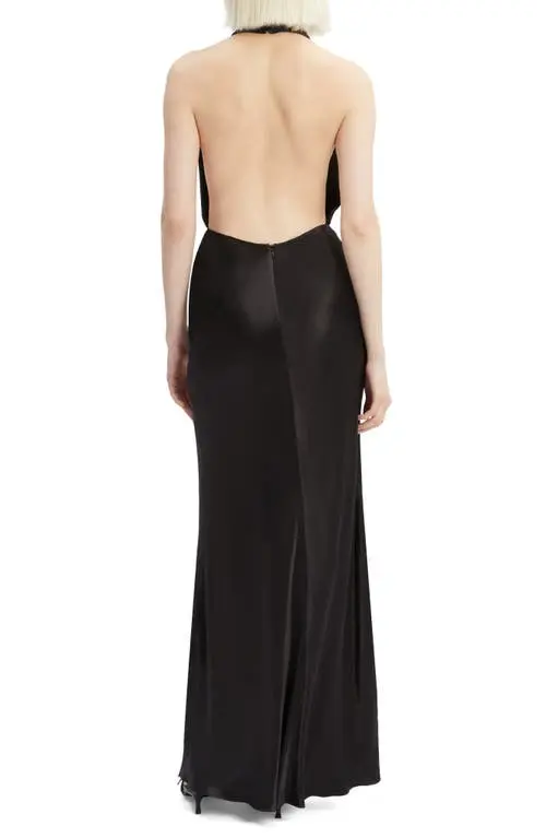 Bardot Nola Halter Neck Satin Dress - Black - 35% Off | Editorialist
