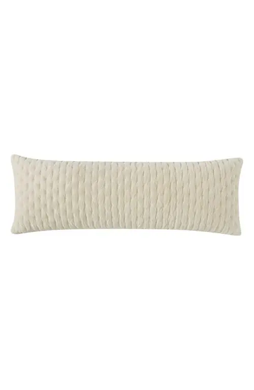 DKNY PURE Velveteen Accent Pillow - Cream