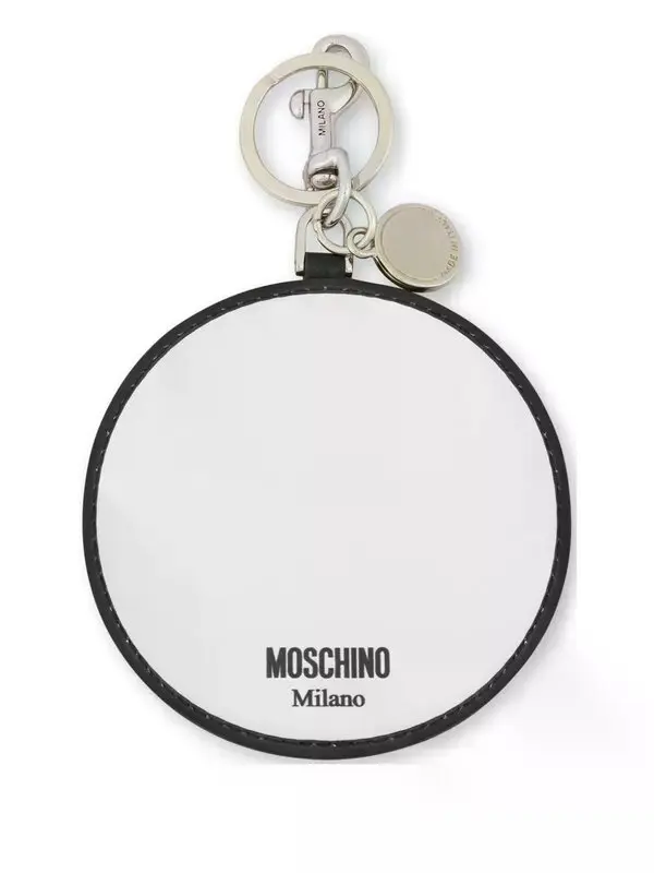 Moschino Leather Keyring