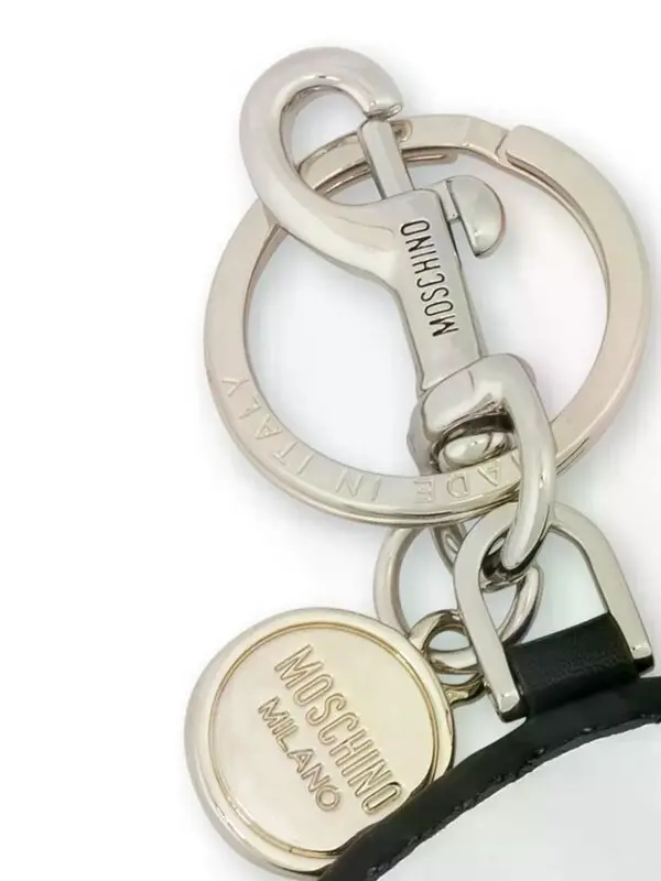 Moschino Leather Keyring