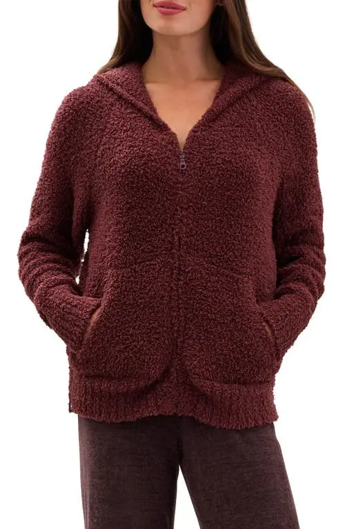 Barefoot Dreams Cozychic™ Zip Hoodie - Deep Garnet
