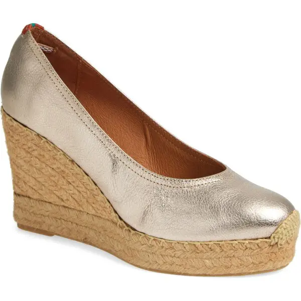 Penelope Chilvers Espadrille Wedge Pumps - Champagne