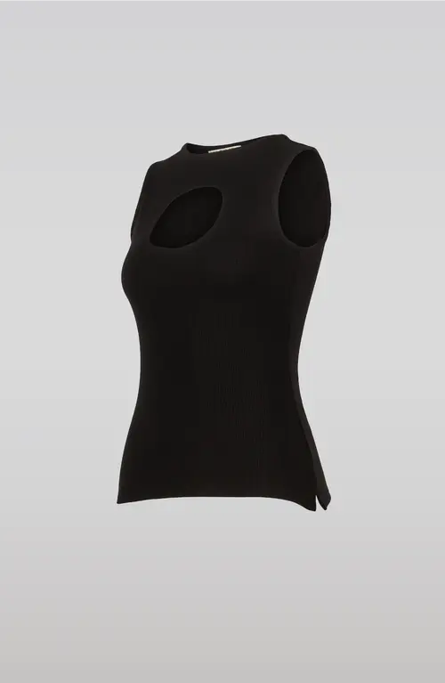 SAEMDI Ribbed Knit Top