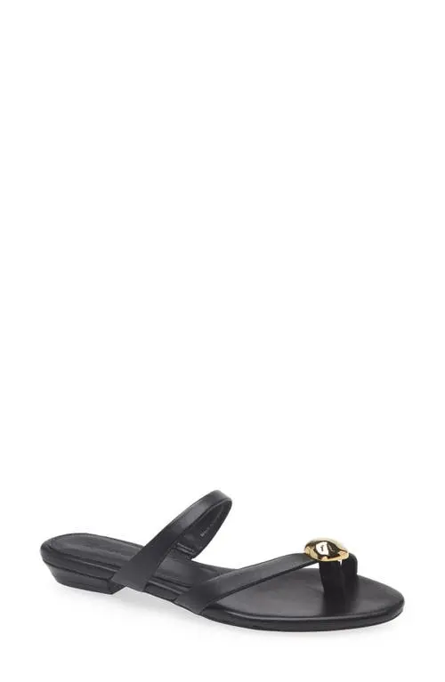 Madewell The Mila Hardware Toe Loop Slide Sandal - True Black