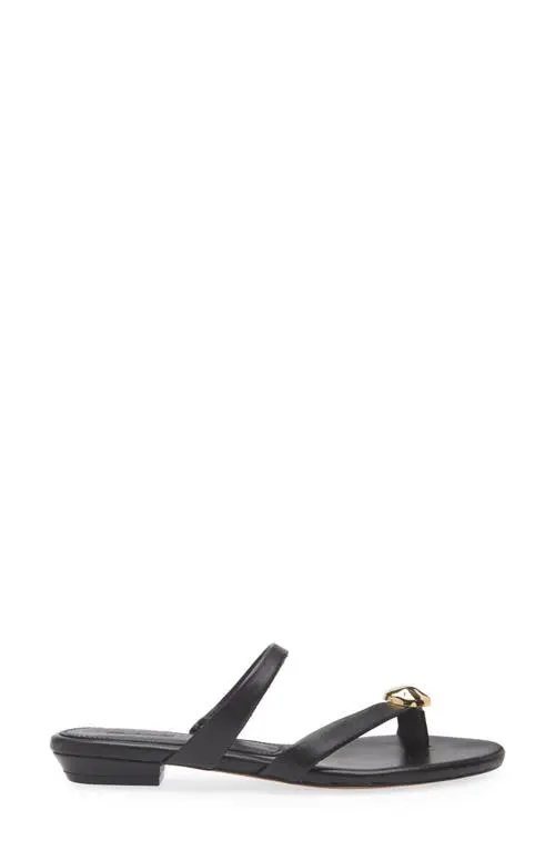 Madewell The Mila Hardware Toe Loop Slide Sandal - True Black
