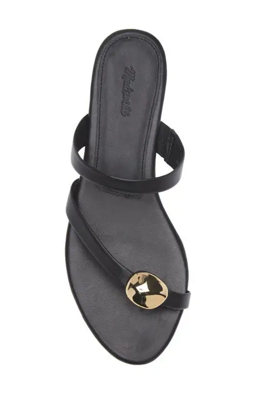 Madewell The Mila Hardware Toe Loop Slide Sandal - True Black