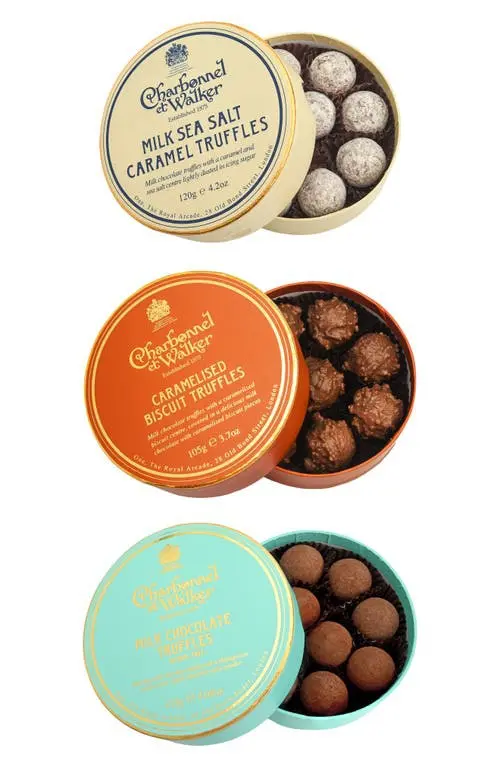 CHARBONNEL ET WALKER Oh-so-chocolatey Set Of 3 Truffle Boxes - None