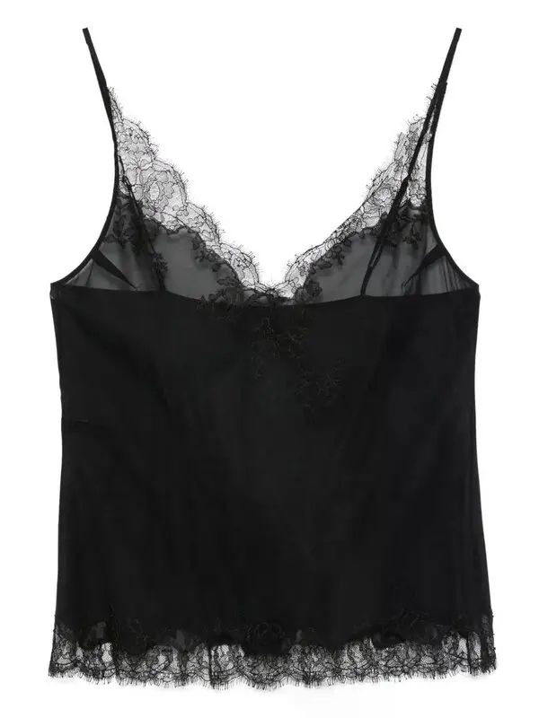 Carine Gilson Calais-caudry Lace Camisole - Black