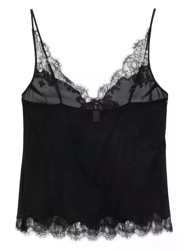 Carine Gilson Calais-caudry Lace Camisole - Black