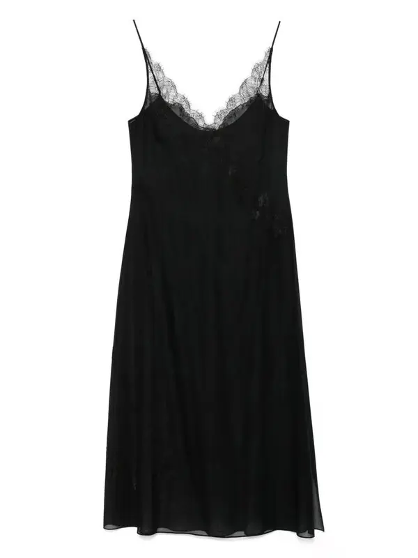 Carine Gilson Calais-caudry Lace Maxi Nightdress - Black