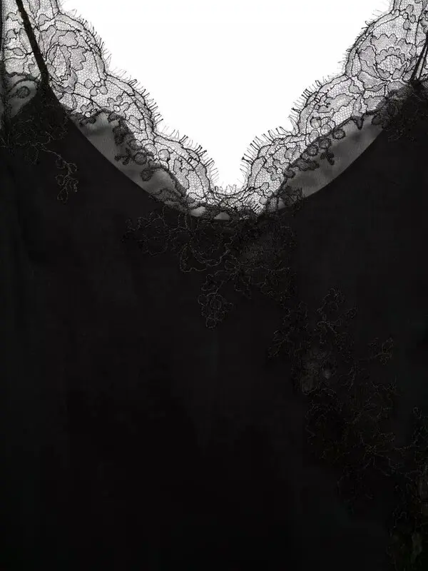 Carine Gilson Calais-caudry Lace Maxi Nightdress - Black