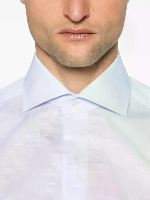 BARBA NAPOLI Cotton Shirt - Blue