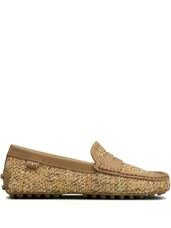 TOD'S Tweed Loafers - Neutrals