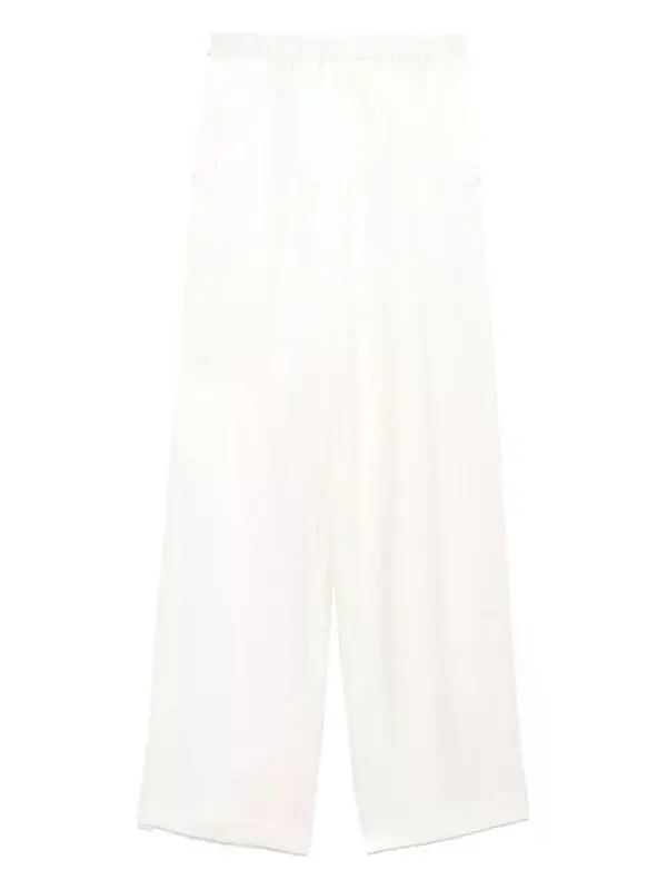 Carine Gilson Wide-leg Satin Pajama Trousers - Neutrals
