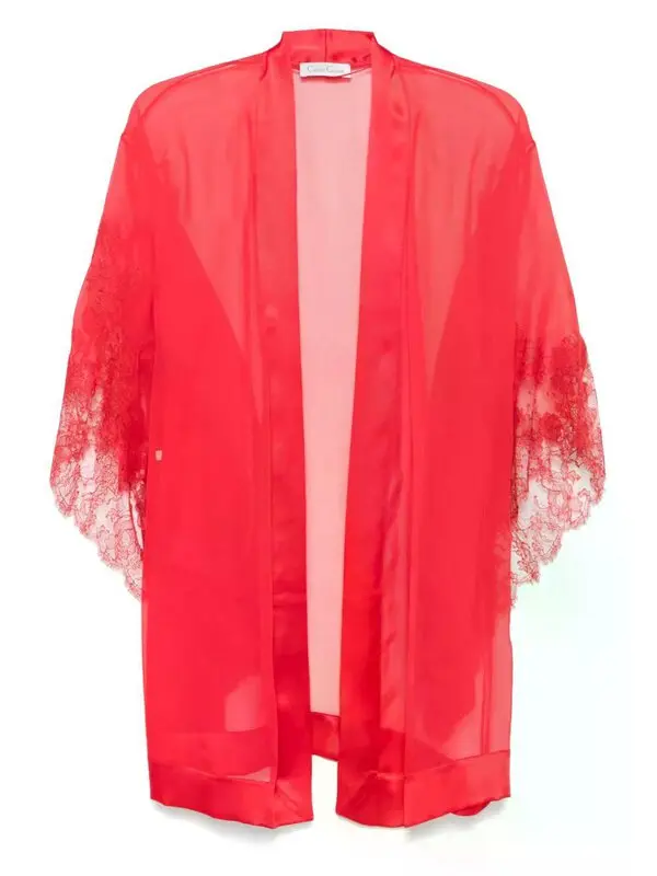 Carine Gilson Calais-caudry Lace Robe - Red