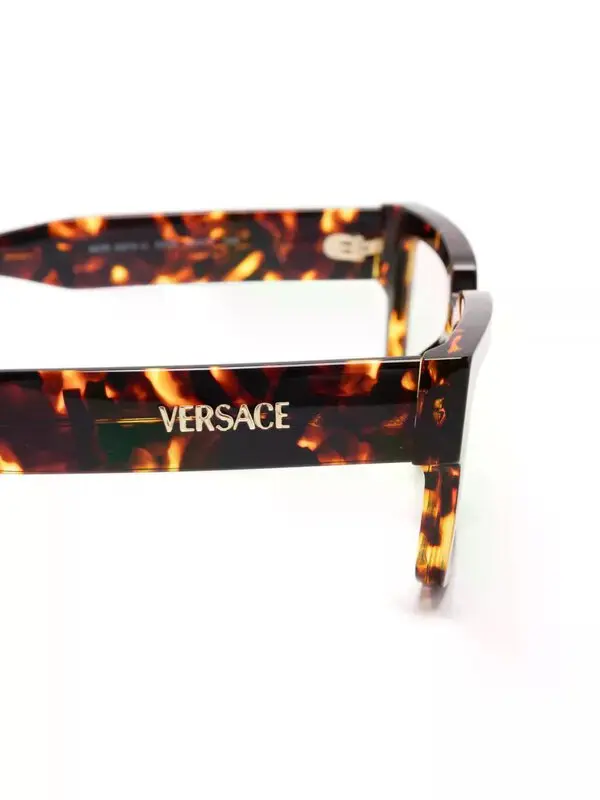 Versace Square-frame Glasses - Brown