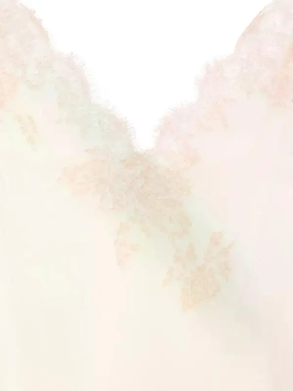 Carine Gilson Caudry-lace Silk Camisole - Pink