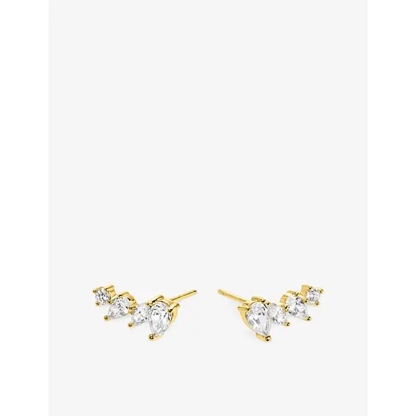 CARAT* LONDON Abigail Cubic Zirconia Stud Earrings - Gold