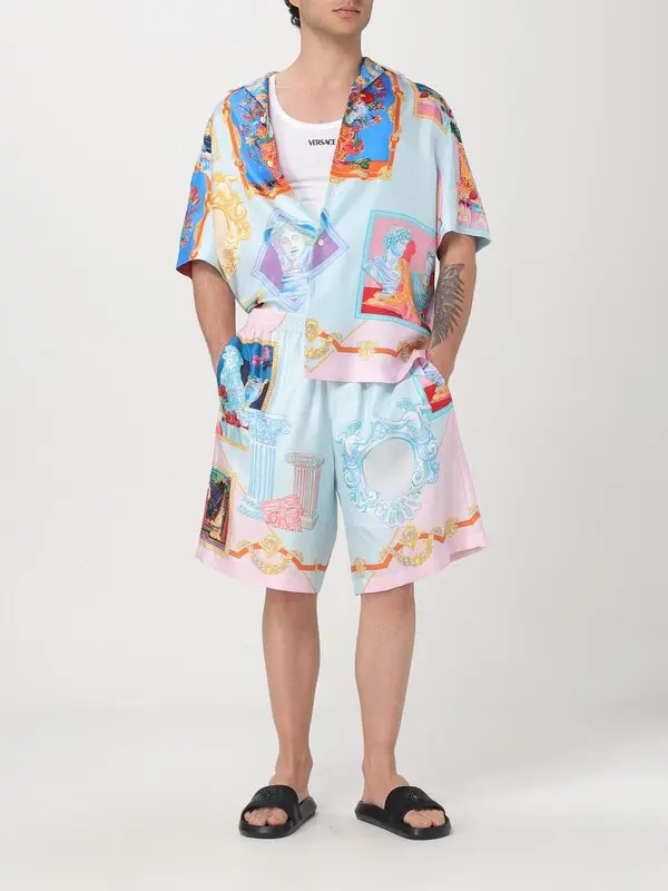 Versace Printed Shorts - Gnawed Blue