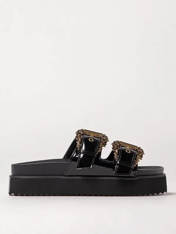 Versace Flat Sandal - Black