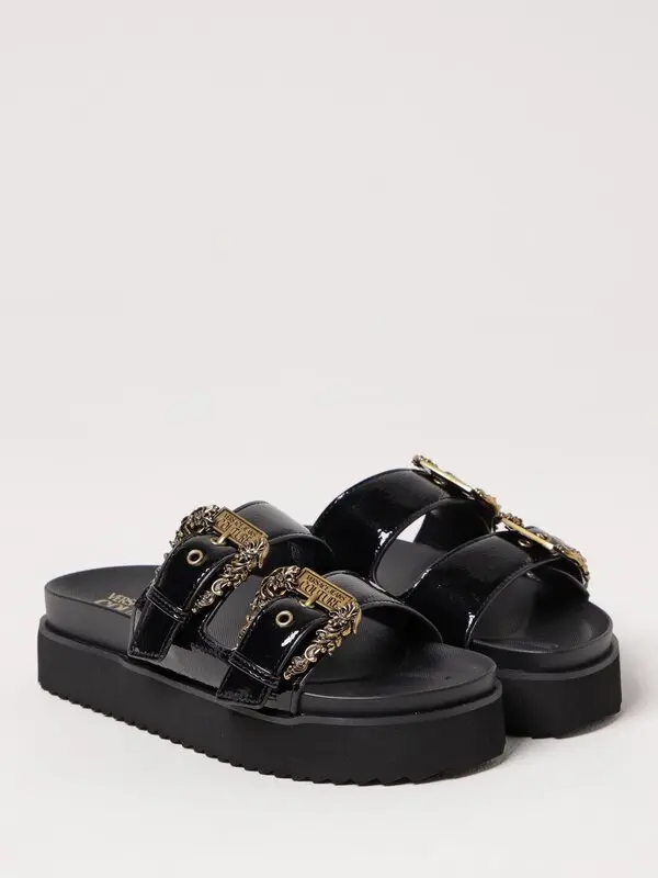 Versace Flat Sandal - Black