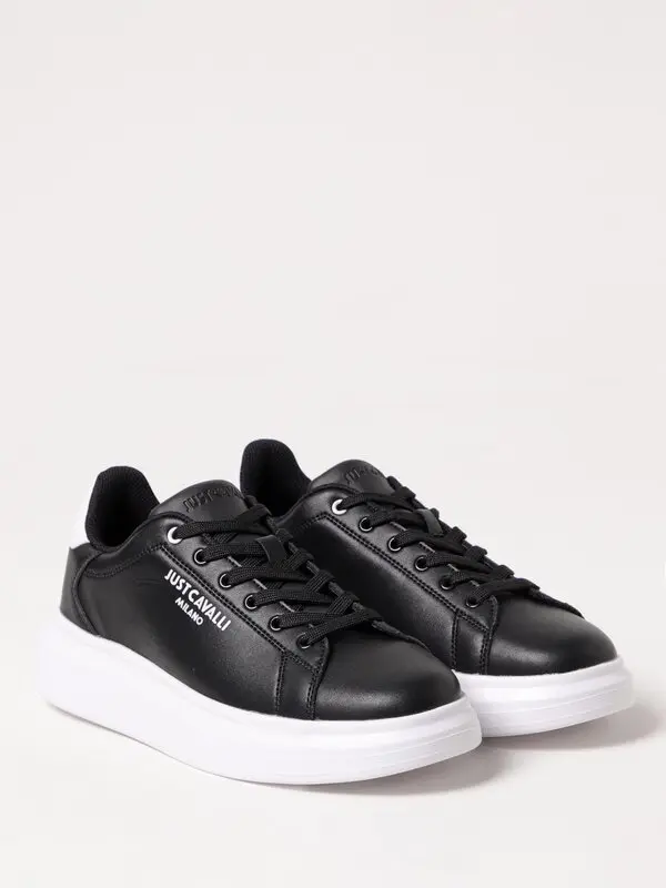 Just Cavalli Milan" Lace-up Sneakers - Black