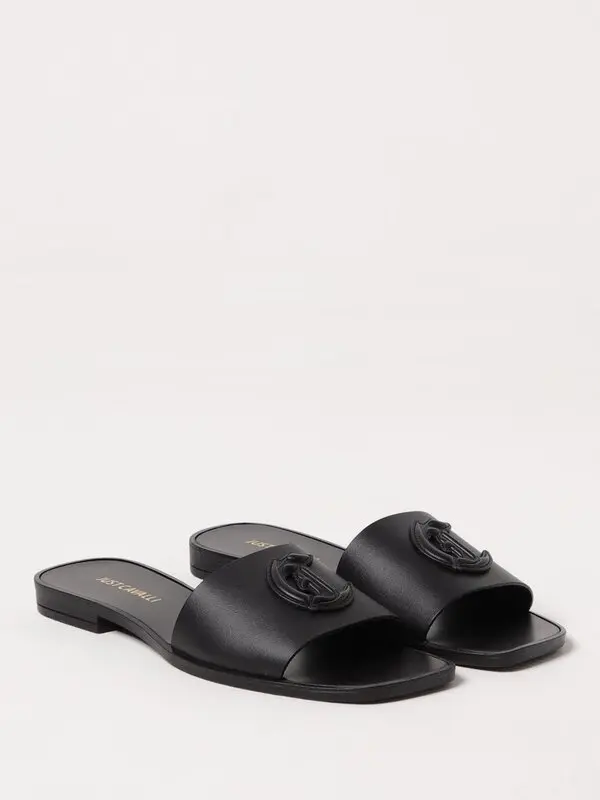 Just Cavalli Flat Sandal - Black