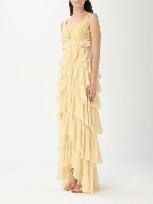 Elisabetta Franchi Tiered Ruffle Gown