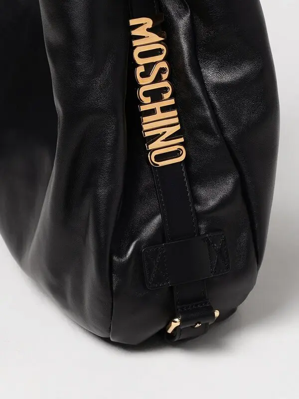 Moschino Leather Tote Bag - Black