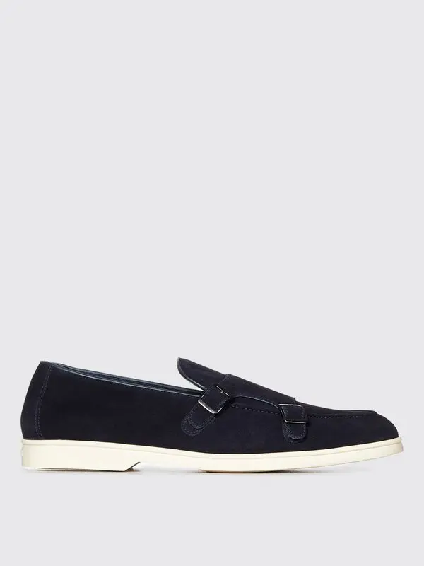 DOUCAL'S Suede Monk Strap Loafers