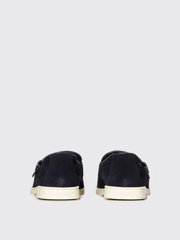 DOUCAL'S Suede Monk Strap Loafers