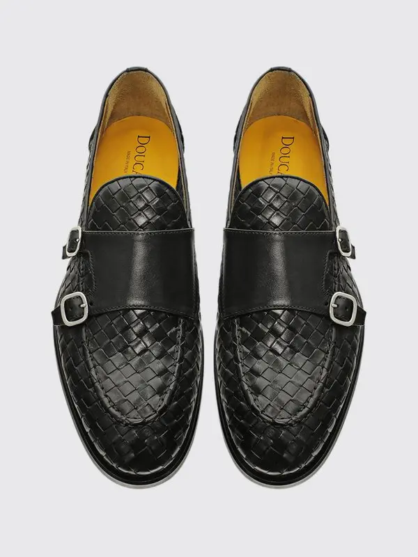 DOUCAL'S Monk Strap Loafers - Black