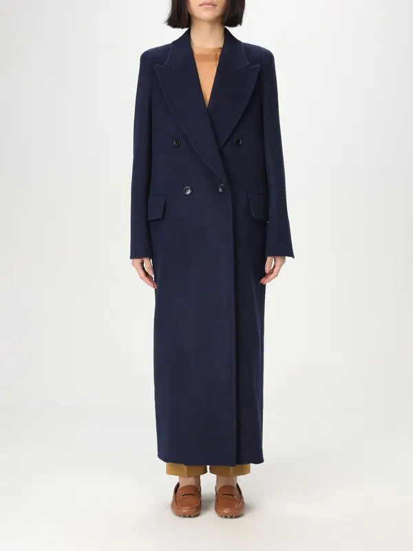 Max Mara Double Breasted Coat - Blue
