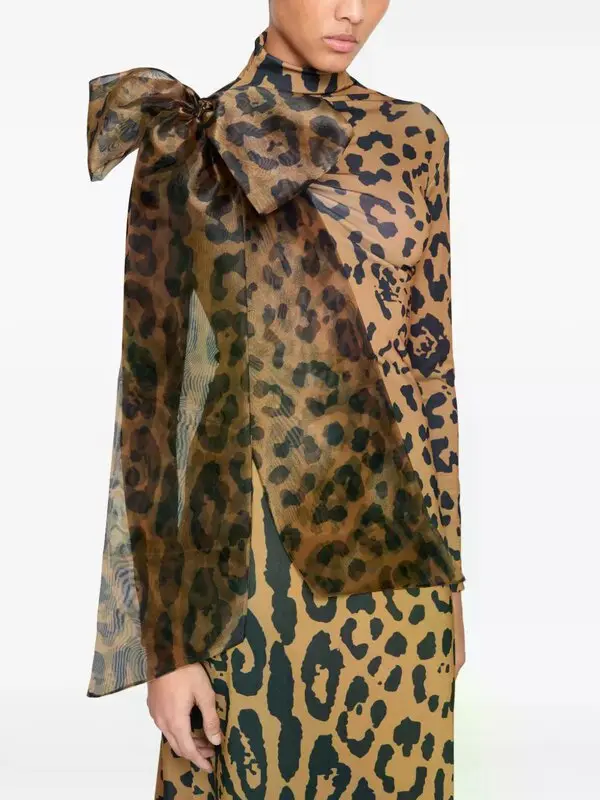 ATU BODY COUTURE Leopard-print Long Sleeve Dress