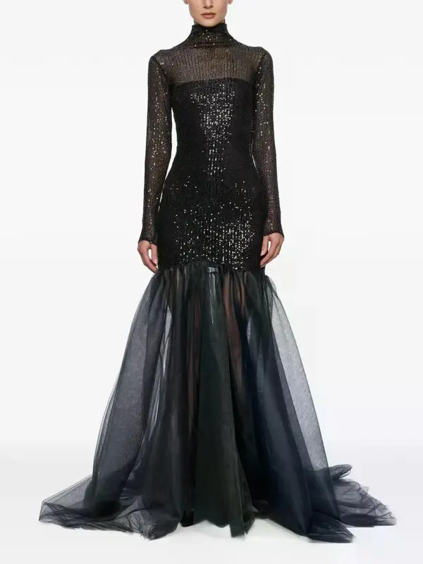 ATU BODY COUTURE Sequined Mermaid Maxi Dress