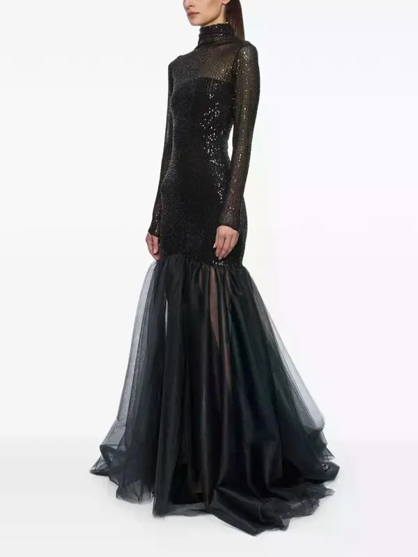 ATU BODY COUTURE Sequined Mermaid Maxi Dress